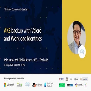 AKS backup with Velero and Workload Identities | PDF