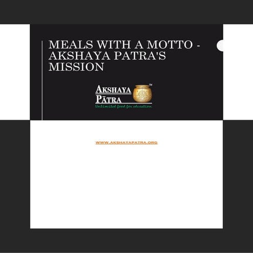 Akshaya patra foundation - In Depth | PDF