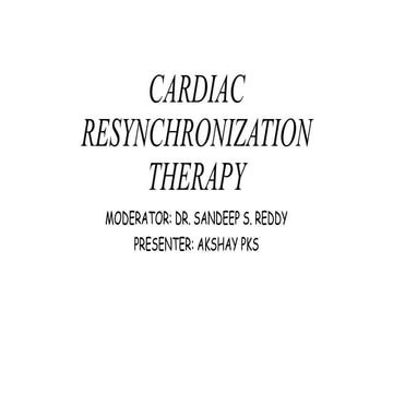 Cardiac resynchronization therapy. Ppt | PPTX