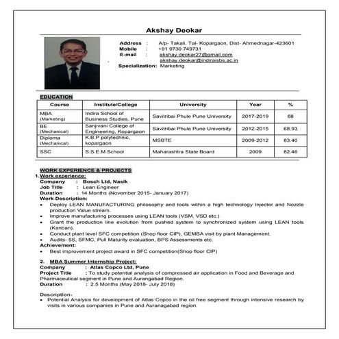 Akshay Deokar CV | PDF
