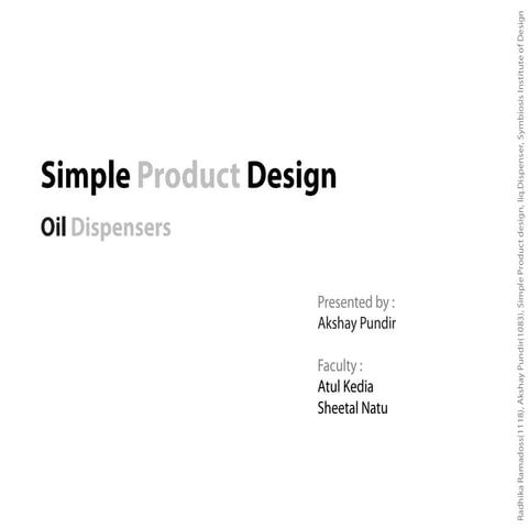 Simple Product Design oil dispenser | PDF
