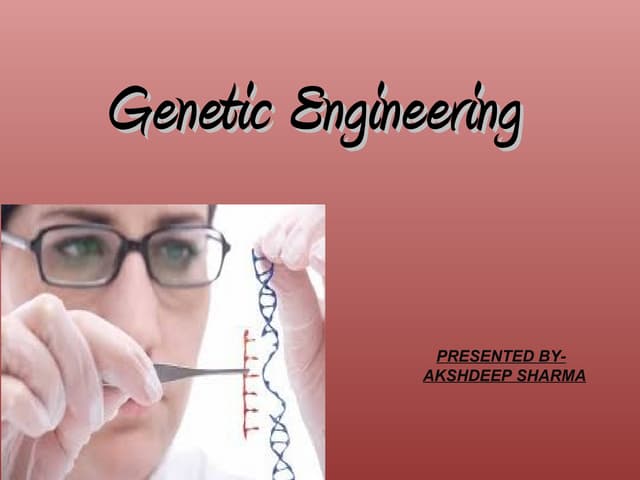 Genetic Engineering: Chapter 1- History of Genetic Engineering | PDF