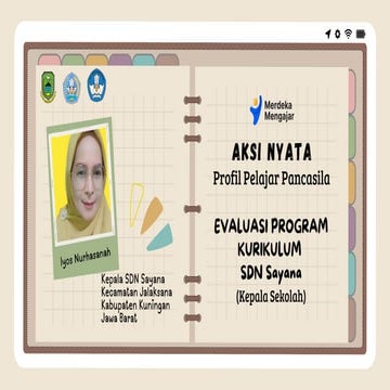 AKSI NYATA EVALUASI PROGRAM KURIKULUM (KEPALA SEKOLAH) | PDF