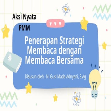 PMM Aksi nyata Penerapan strategi membaca bersama.pptx