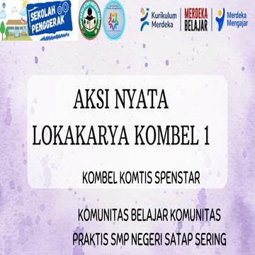 AKSI NYATA KOMBEL SMP SATU ATAP NEGERI SERING | PDF