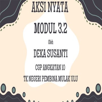 AKSI NYATA MODUL 3.2 oleh cgp angkatan 10 | PPT
