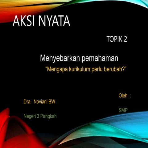 AKSI NYATA PMM tahun pelajaran 2020 kelas 7 | PPTX