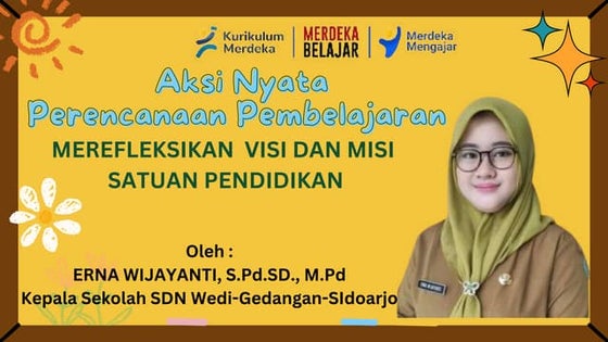 Prensentasi Visi Misi Sekolah dalam rangka observasi pengawas | PPTX