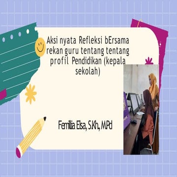 Aksi nyata Refleksi bErsama rekan guru tentang tentang profil ...