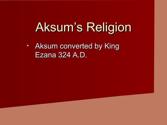 Aksum | PPT