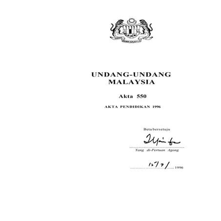 Akta pendidikan 1996 | PDF