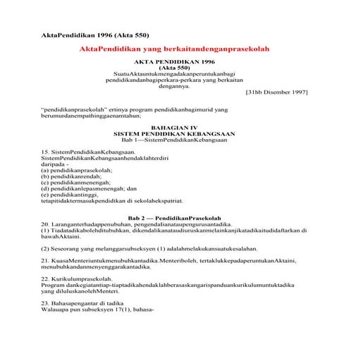 Akta pendidikan 1996 | DOCX