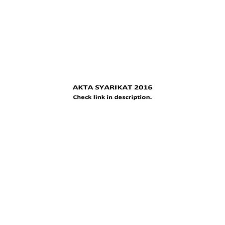 Akta Syarikat 2016 | DOCX