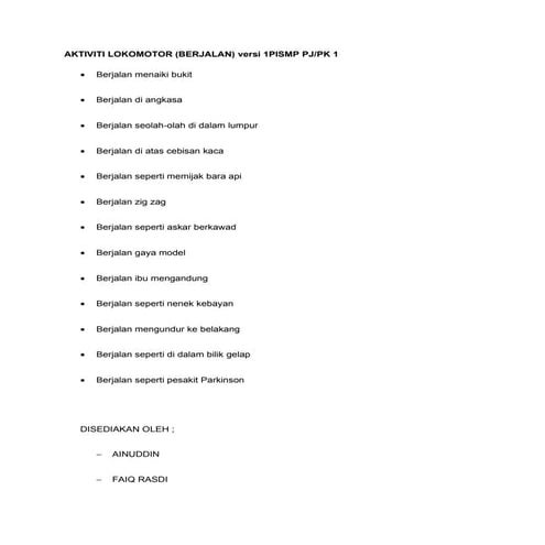 Aktiviti lokomotor | DOC