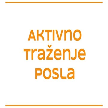 Aktivno traženje posla | PDF