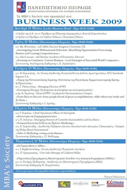 Business Week 2010 Poster | PDF