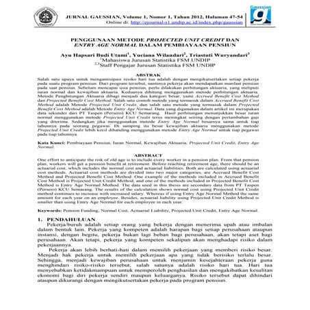 Aktuaria jurnal | PDF