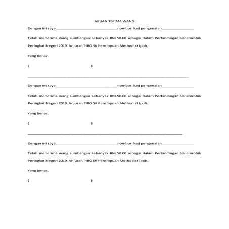 Akuan terima wang | DOCX