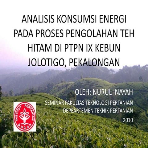 PTPN IX kebun Jolotigo, Pekalongan, Indonesia | PPTX