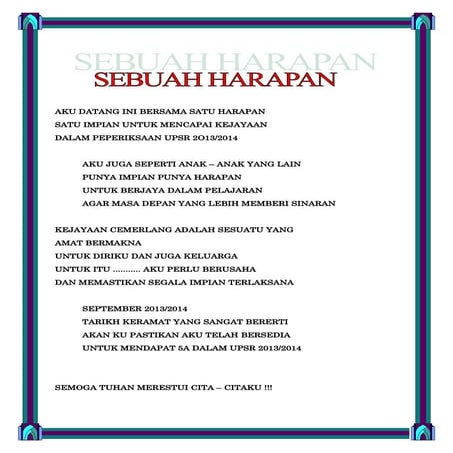 Aku datang ini bersama satu harapan | PDF