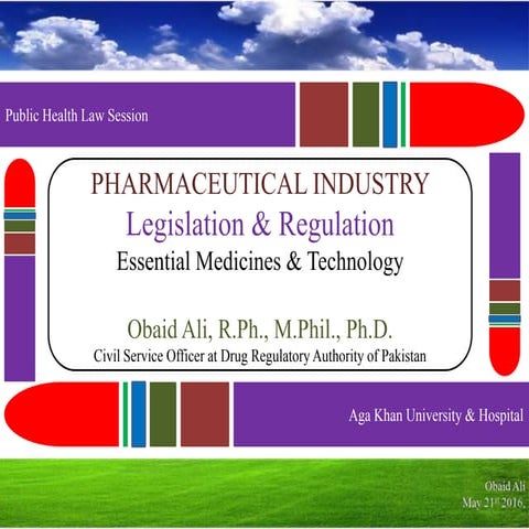 Pharmaceutical Regulations Outline | PDF