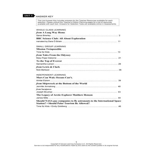 AKUnit5.pdf answer key from savvas realize for g6 students | PDF