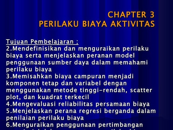 Perilaku biaya aktivitas | PPT