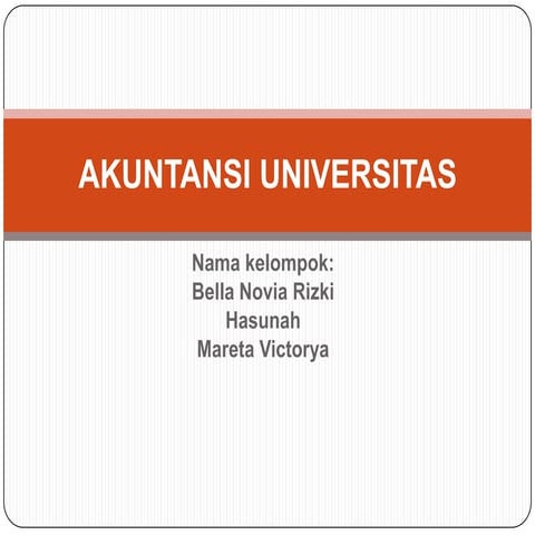 Akuntansi universitas | PPTX
