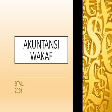 akuntansi wakaf untuk mahasiswa stail 2023 | PPT