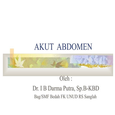 Akut abdomen | PPT