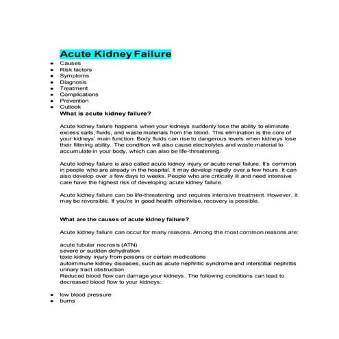 Acute kidney failure | PDF