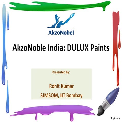 Marketing Management - Akzo nobel india | PPT