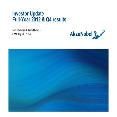 AkzoNobel Q4 2012 and Full Year 2012 Results Investor Update ...