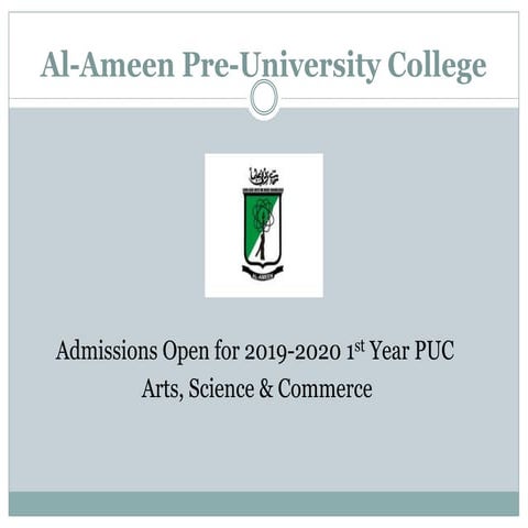 Al ameen pre-university college | PPTX