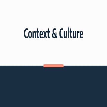 context and culture | PPTX