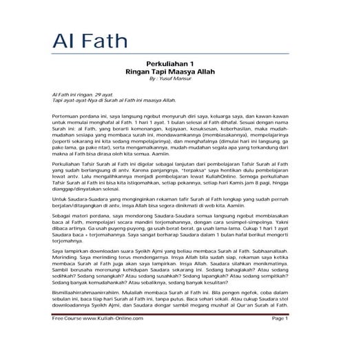 Al fath | PDF