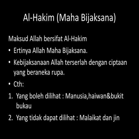 Al hakim (maha bijaksana) | PPT