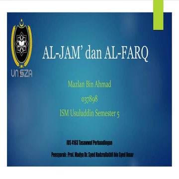 Al Jam’ dan al-Farq | PPT