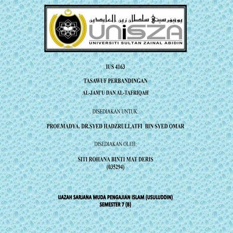 Al jam'u dan al-tafriqah | PPTX