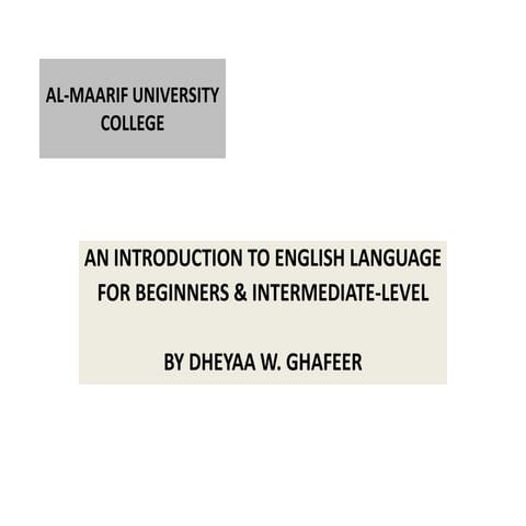 Basics of English language: How to Start Learning English | PPTX