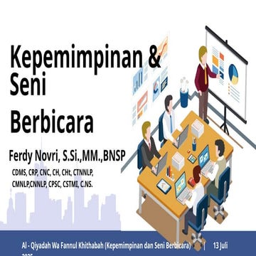 Al - Qiyadah Wa Fannul Khithabah (Kepemimpinan dan Seni Berbicara).pptx