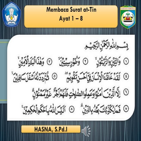 MEDIA PEMBELAJARAN AL-QUR'AN SURAH AT-TIIN | PDF