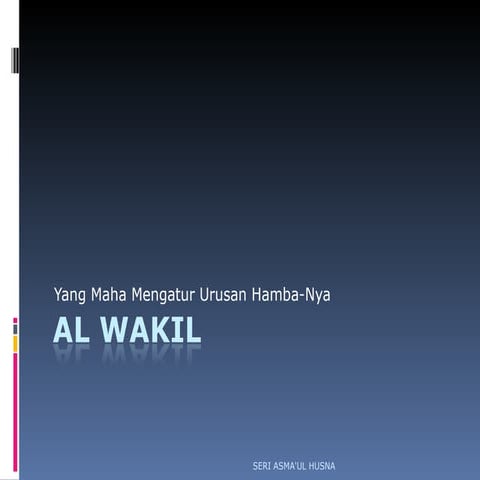 Al Wakil 2003 | PPT