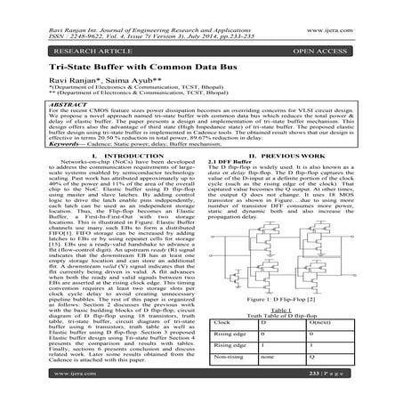 Tri-State Buffer with Common Data Bus | PDF