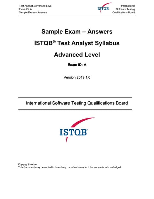 ISTQB Performance Tester Sample Questions' Answers | PDF