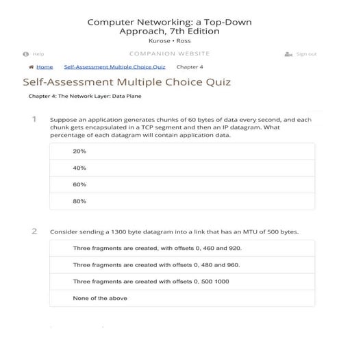 Chapter 4 The Network Layer Data Plane Pdf 