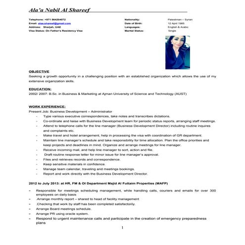 Ala'a new cv copy | DOC
