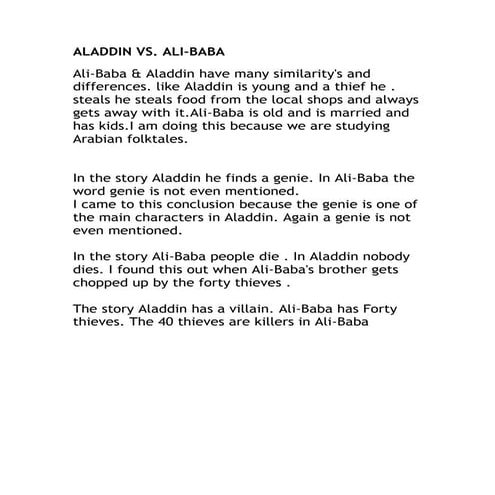 Aladdin vs ali_baba | DOC