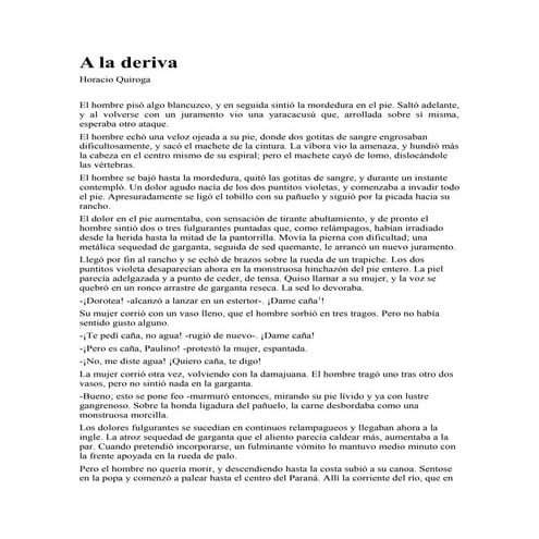 A la deriva quiroga | RTF