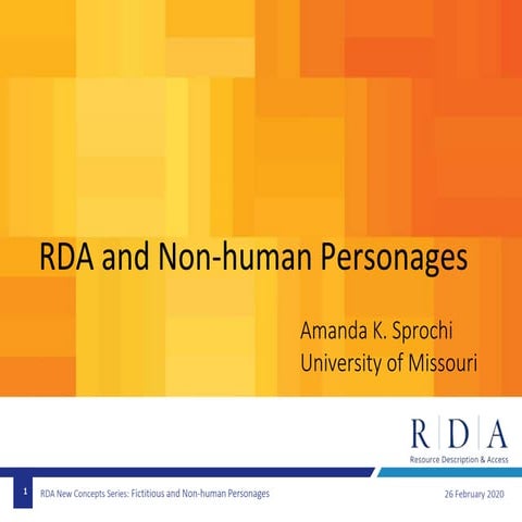 New Concepts: Fictitious and Non-human Personages (February 2020) | PPTX